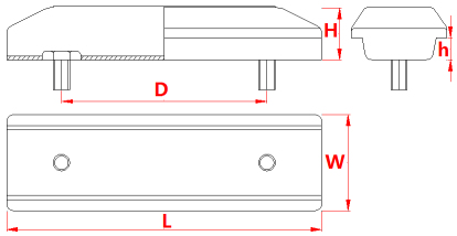 M16 Bolt On Rubber Track Pads Strong Wear Resistance For Undercarriage