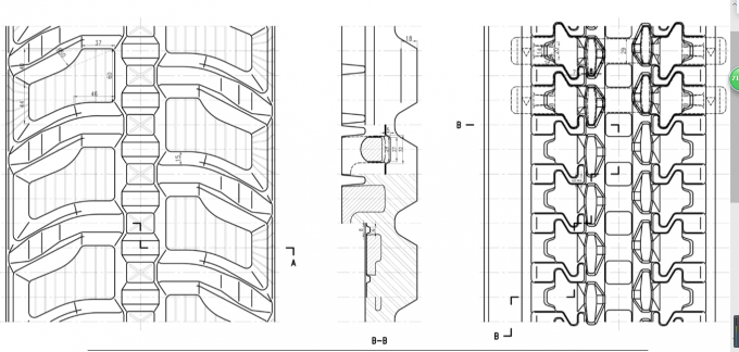 Mini Construction Machinery Replacement Rubber Tracks Continuous With ...