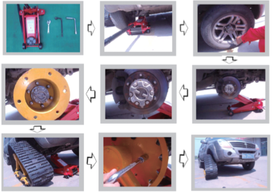 Small Stable Rubber Track Drive System 300kg Load Black Color NJY-148