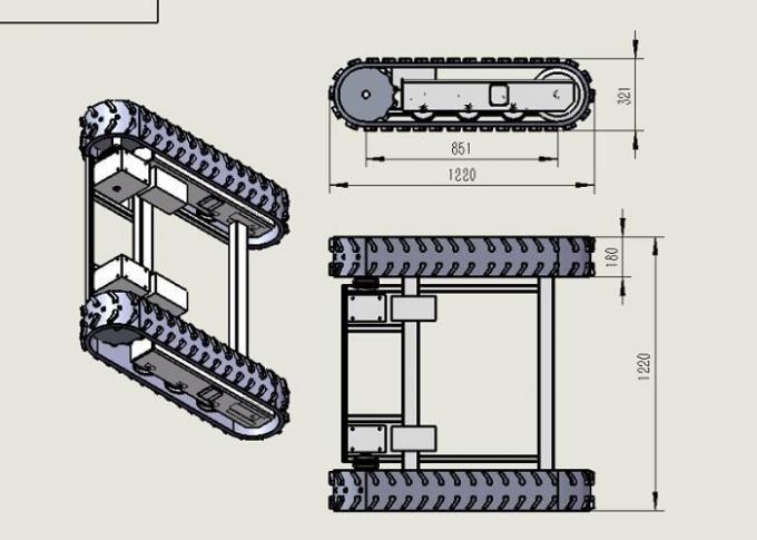 Fast Speed Rubber Track Undercarriage System With Steel Sprocket ...
