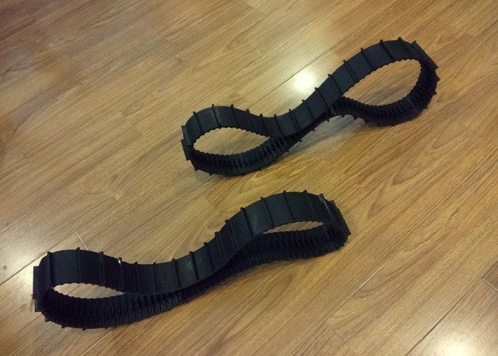 60 X 12.7 X 66 Custom Rubber Tracks For Robot Platform Lawn Mover Small ...